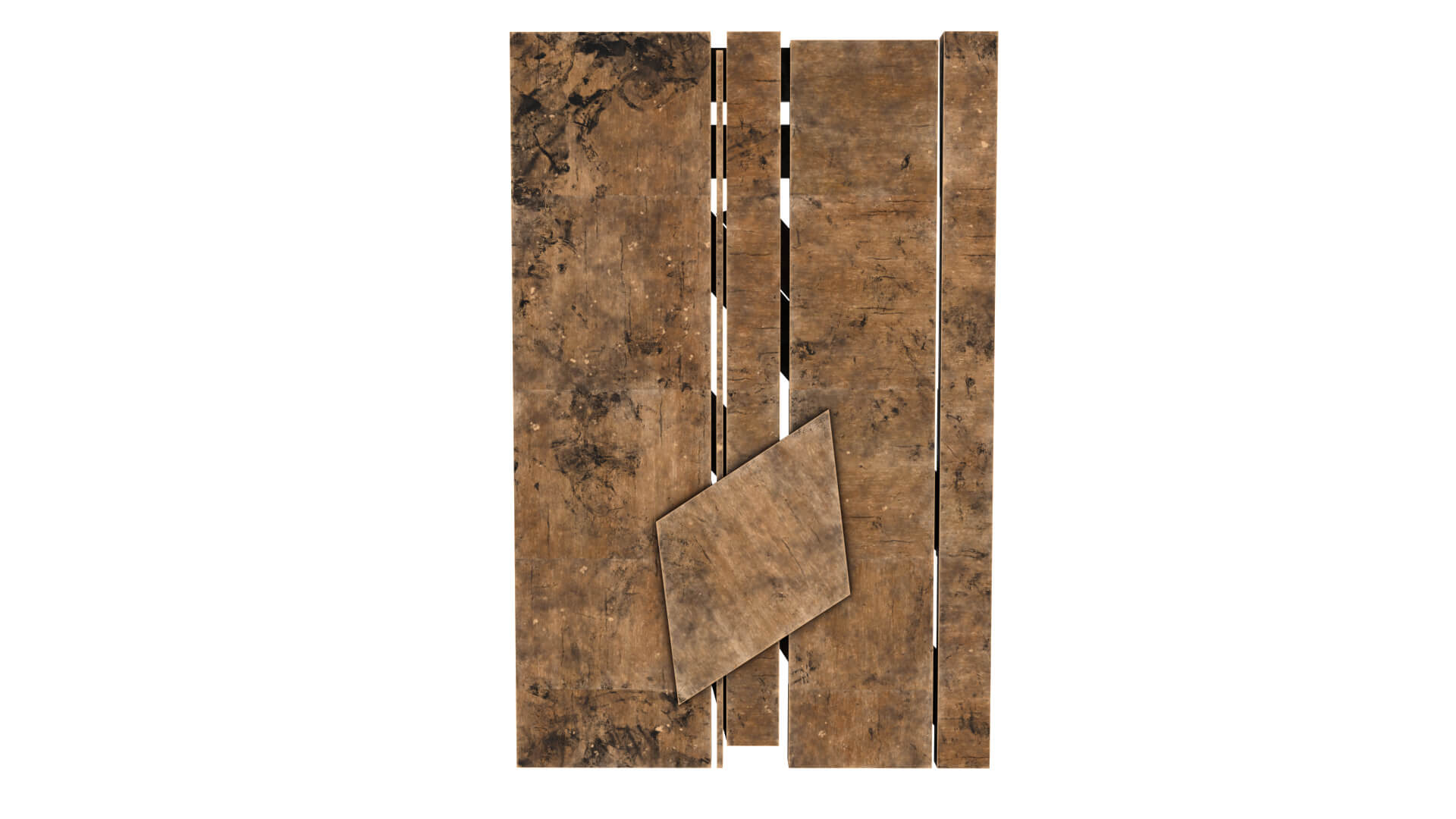 Medieval Wooden Wall - Low Poly 3D Model by AleksaT