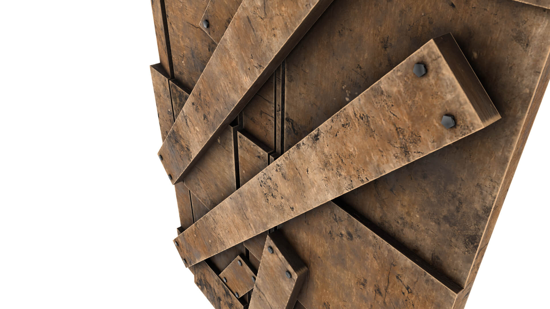 Medieval Wooden Wall - Low Poly 3D Model by AleksaT