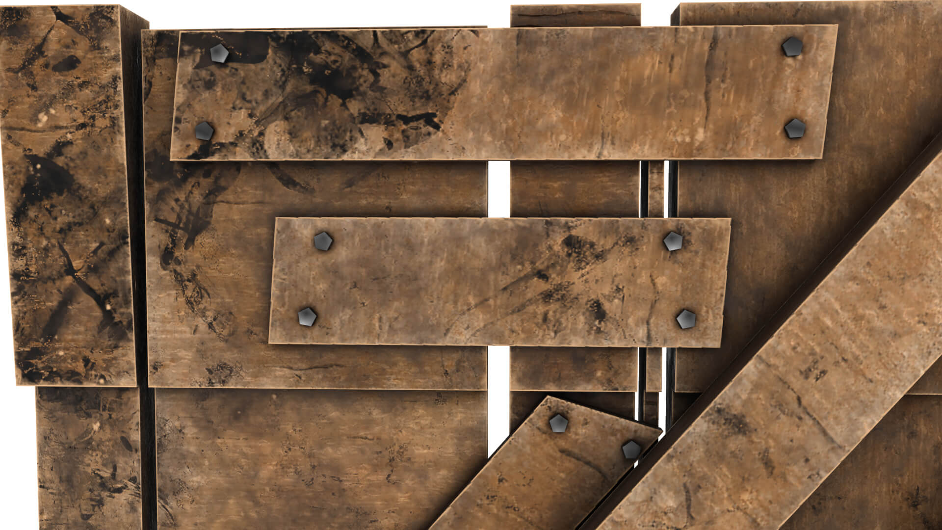 Medieval Wooden Wall - Low Poly 3D Model by AleksaT