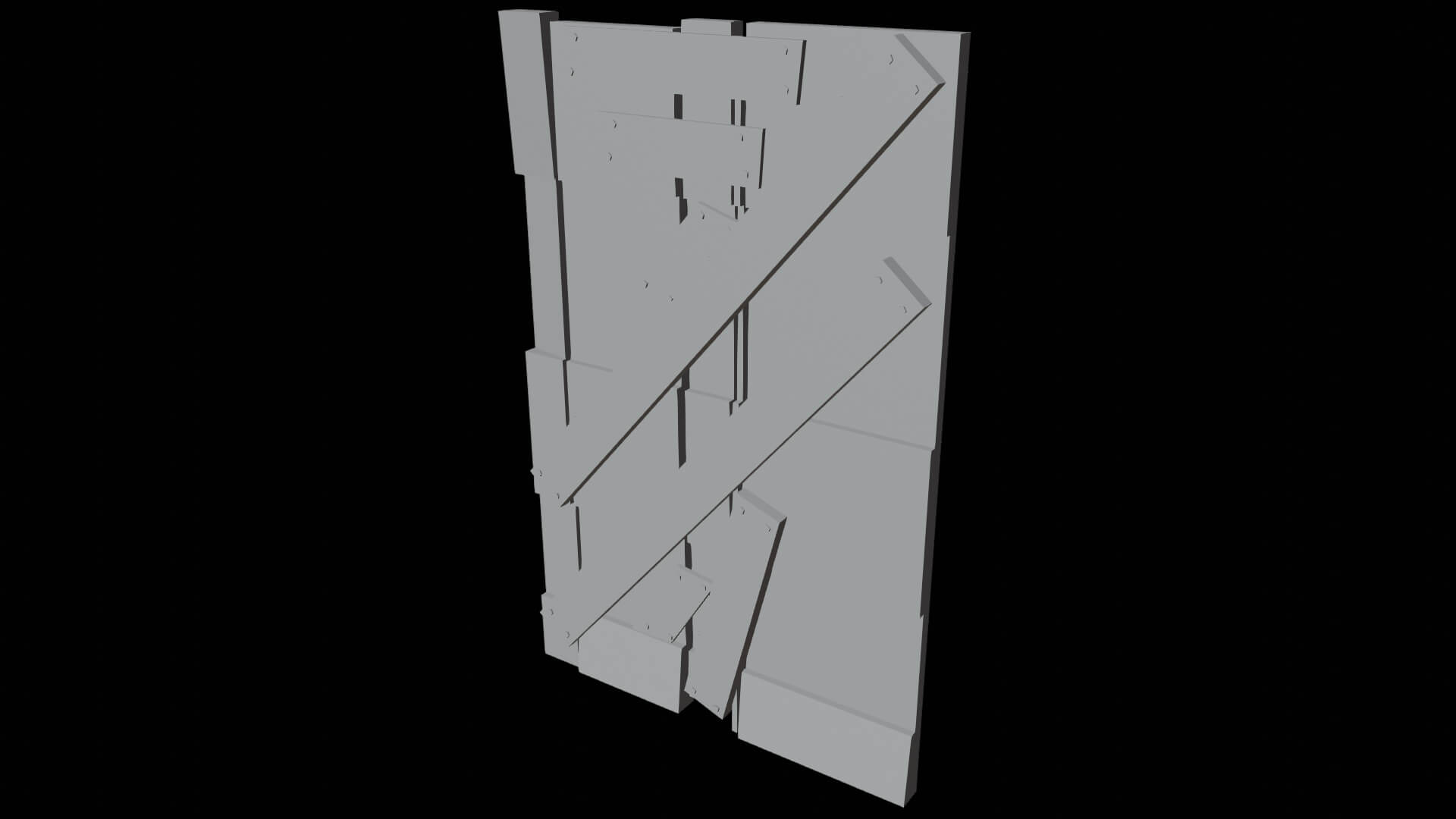 Medieval Wooden Wall - Low Poly 3D Model by AleksaT