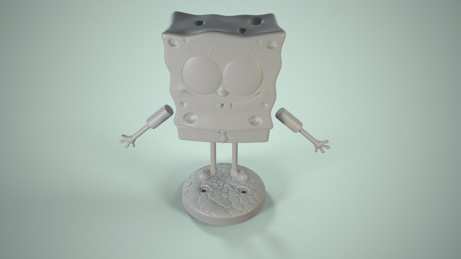 Sponge Bob - Square Pants 3D Print Model by AleksGuly