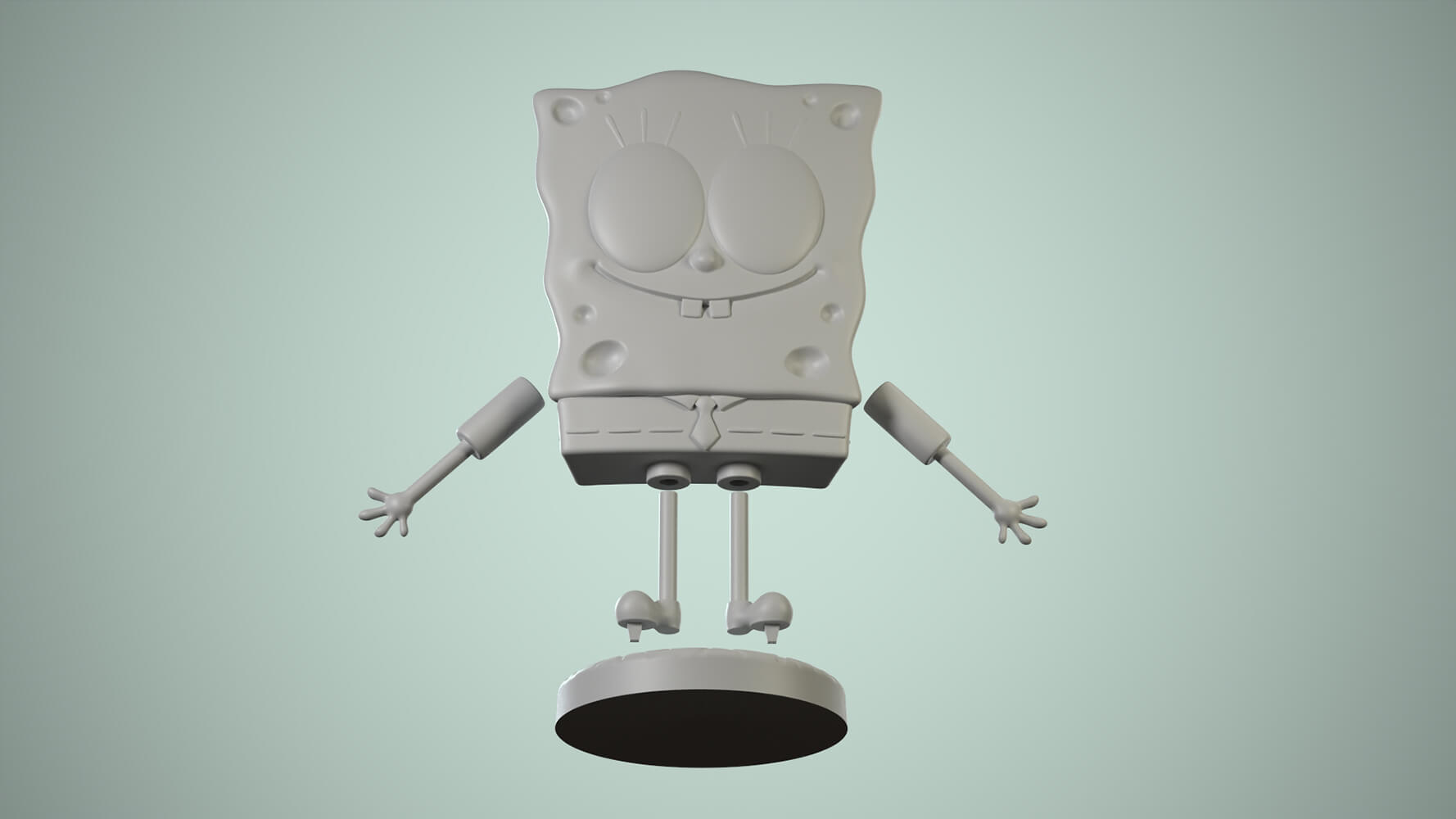 Sponge Bob - Square Pants 3D Print Model by AleksGuly