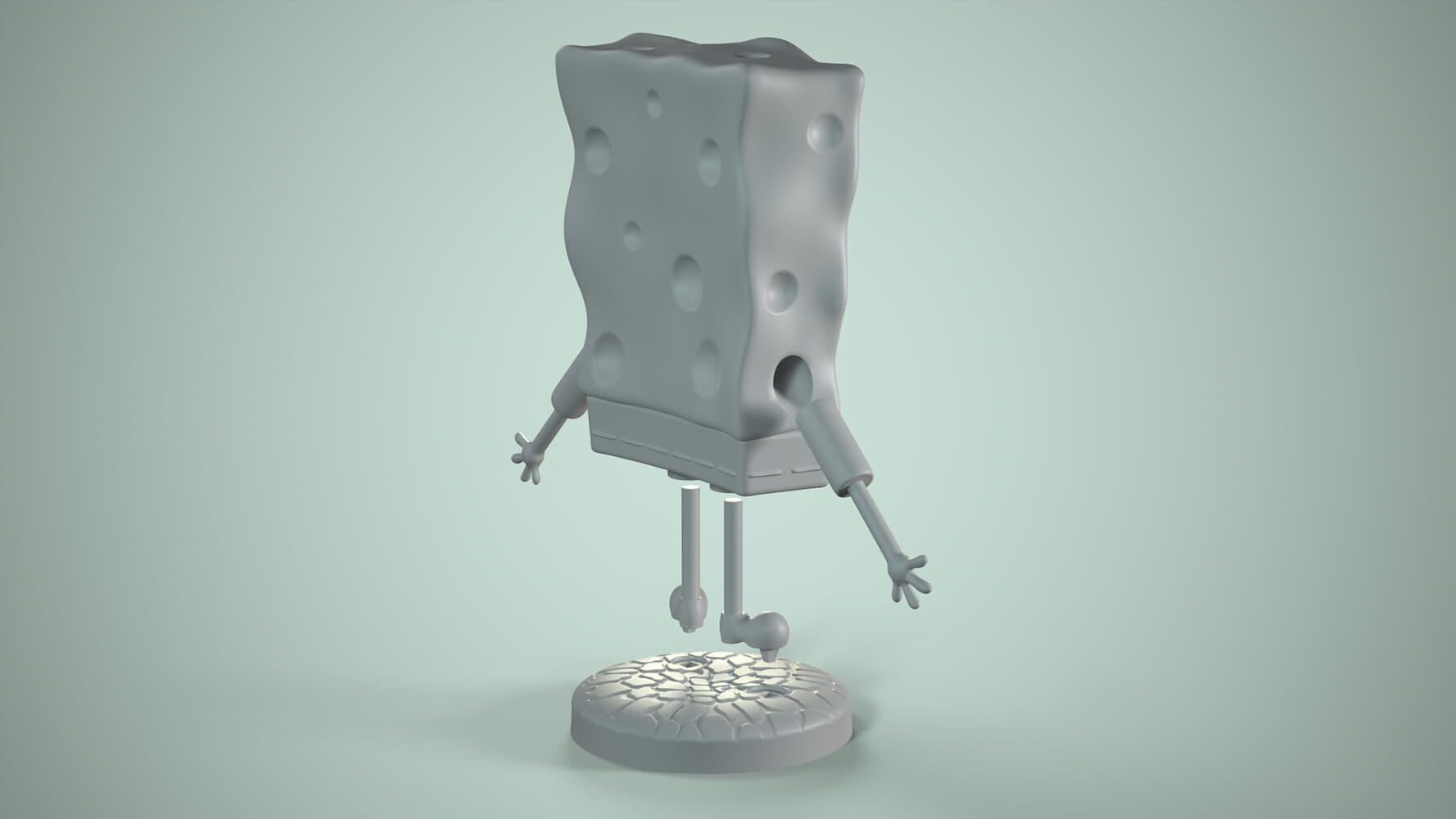 Sponge Bob - Square Pants 3D Print Model by AleksGuly