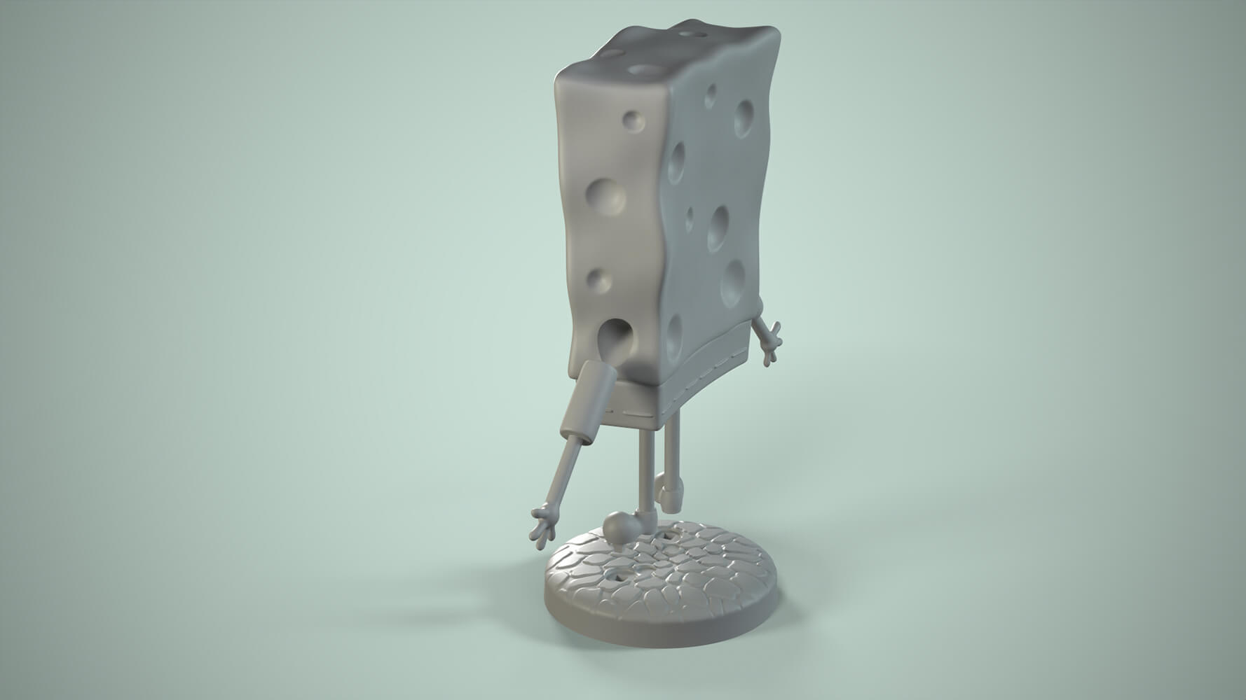 Sponge Bob - Square Pants 3D Print Model by AleksGuly
