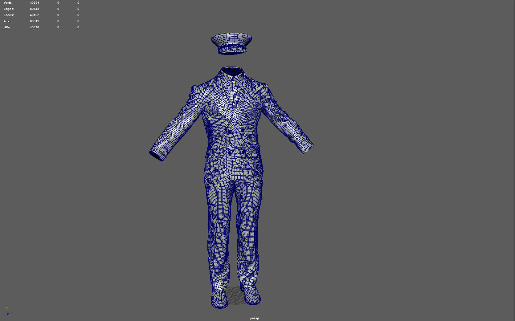 Airline Pilot Uniform - 3D Model by alenfsl