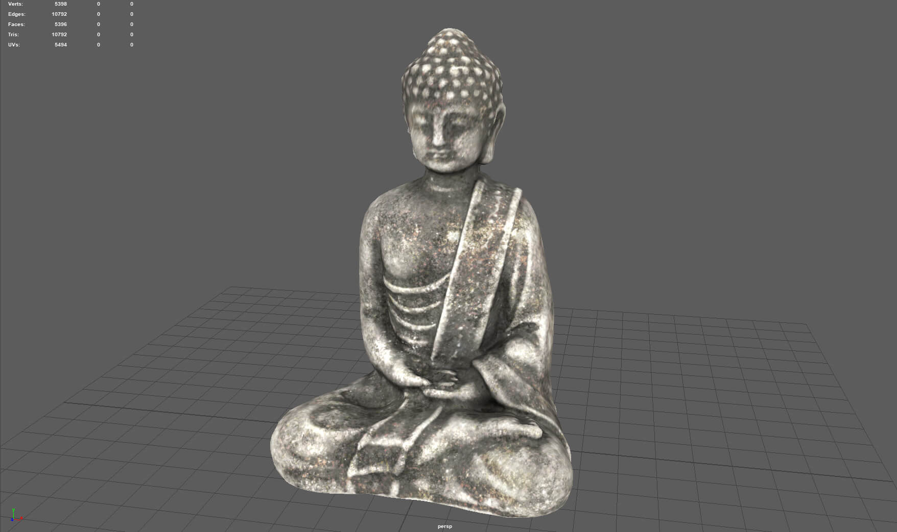 Ancient Budda - 3D Model by alenfsl