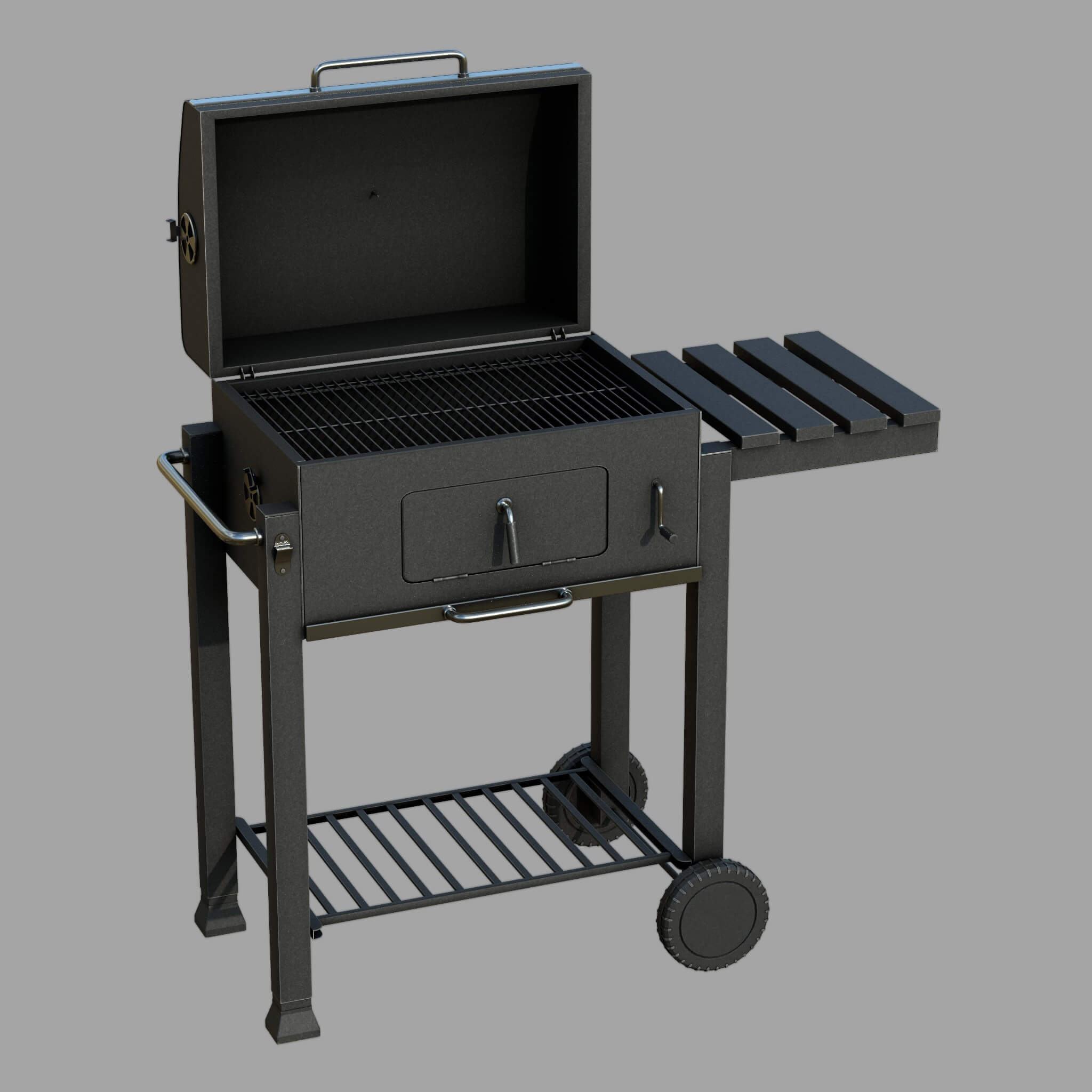 Professional Charcoal Barbecue - 3D Model by alenfsl