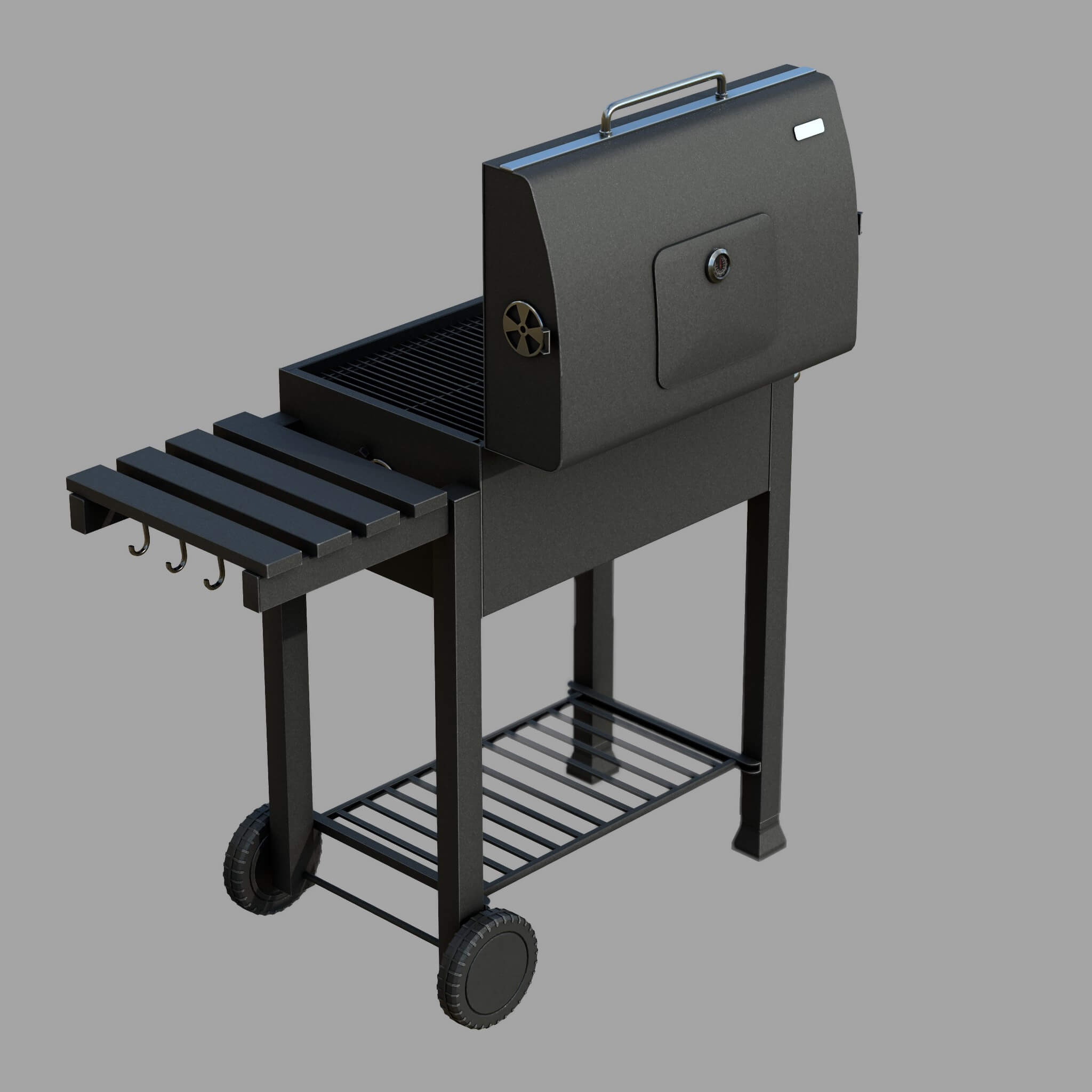 Professional Charcoal Barbecue - 3D Model by alenfsl