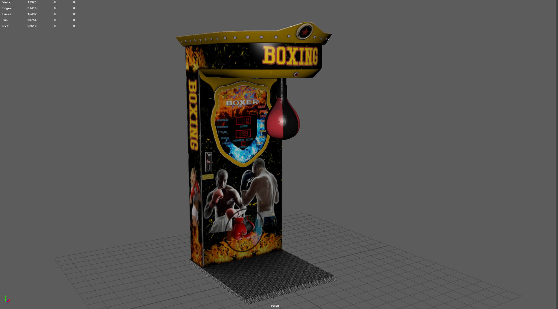 Boxer Arcade Machine - 3D Model by alenfsl