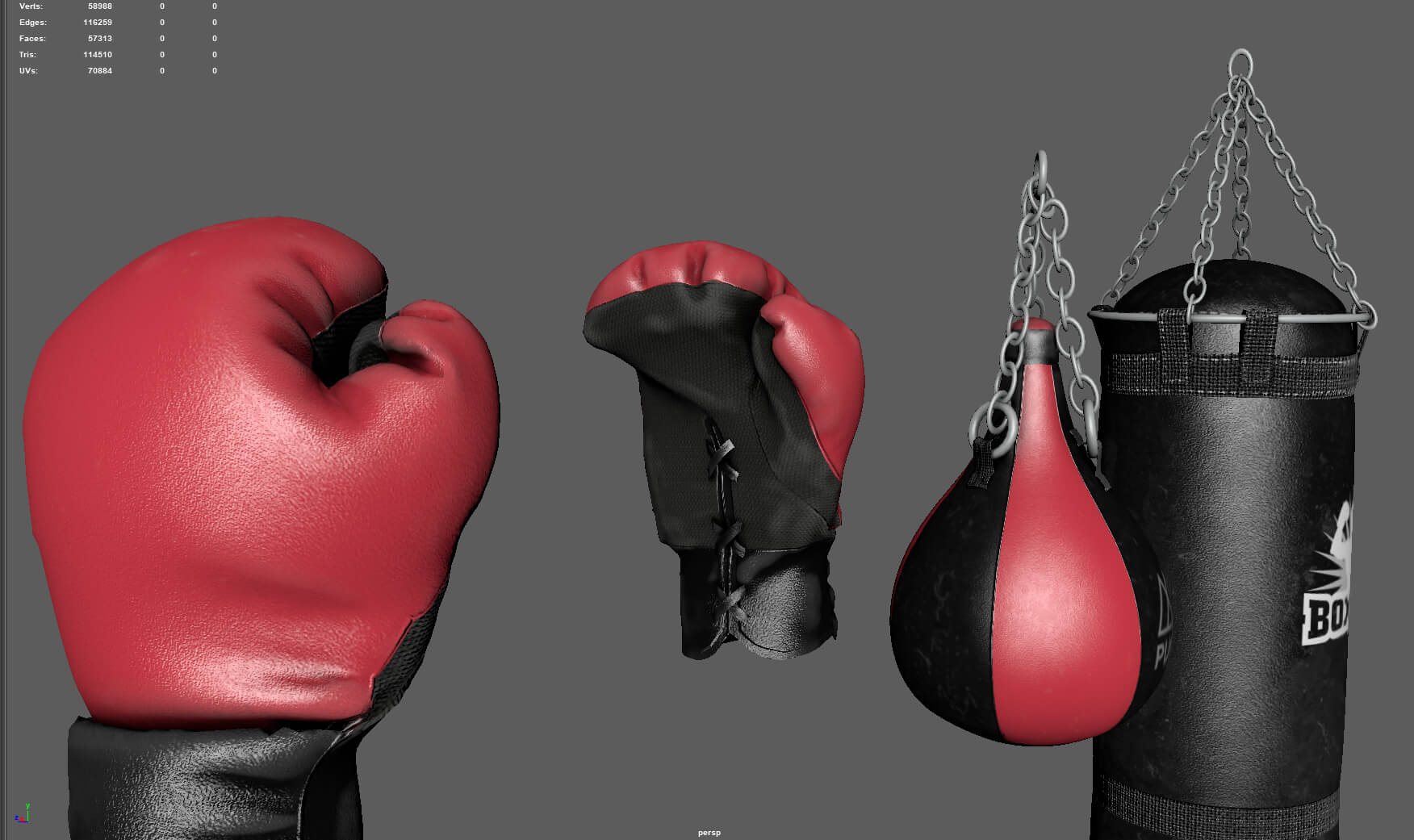 Boxing Equipment - 3D Model by alenfsl