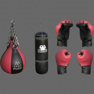 Boxing Equipment - 3D Model by alenfsl