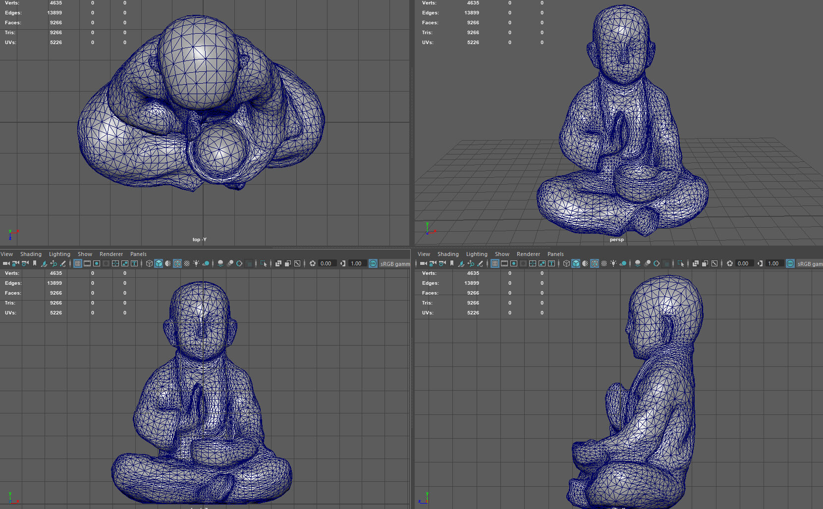Buddha Child Statue - 3D Model by alenfsl