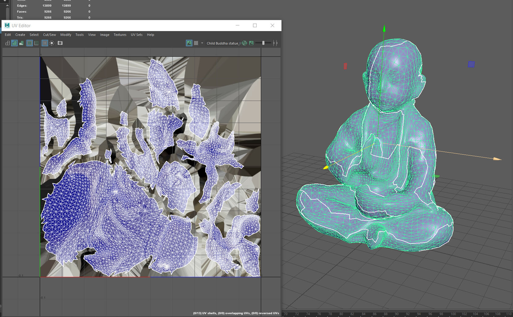 Buddha Child Statue - 3D Model by alenfsl