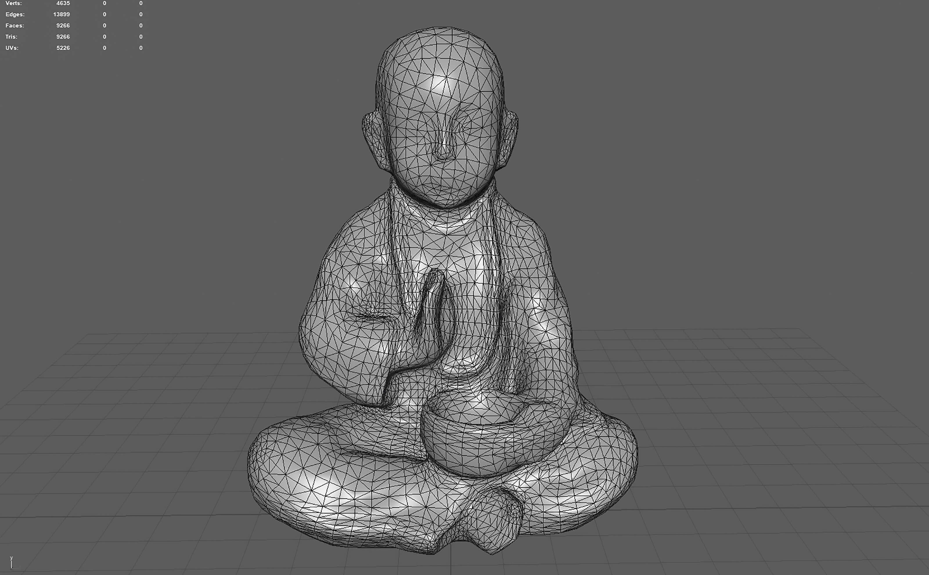 Buddha Child Statue - 3D Model by alenfsl