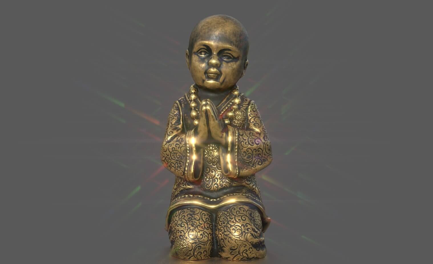 Child Buddha Statue - 3D Model by alenfsl