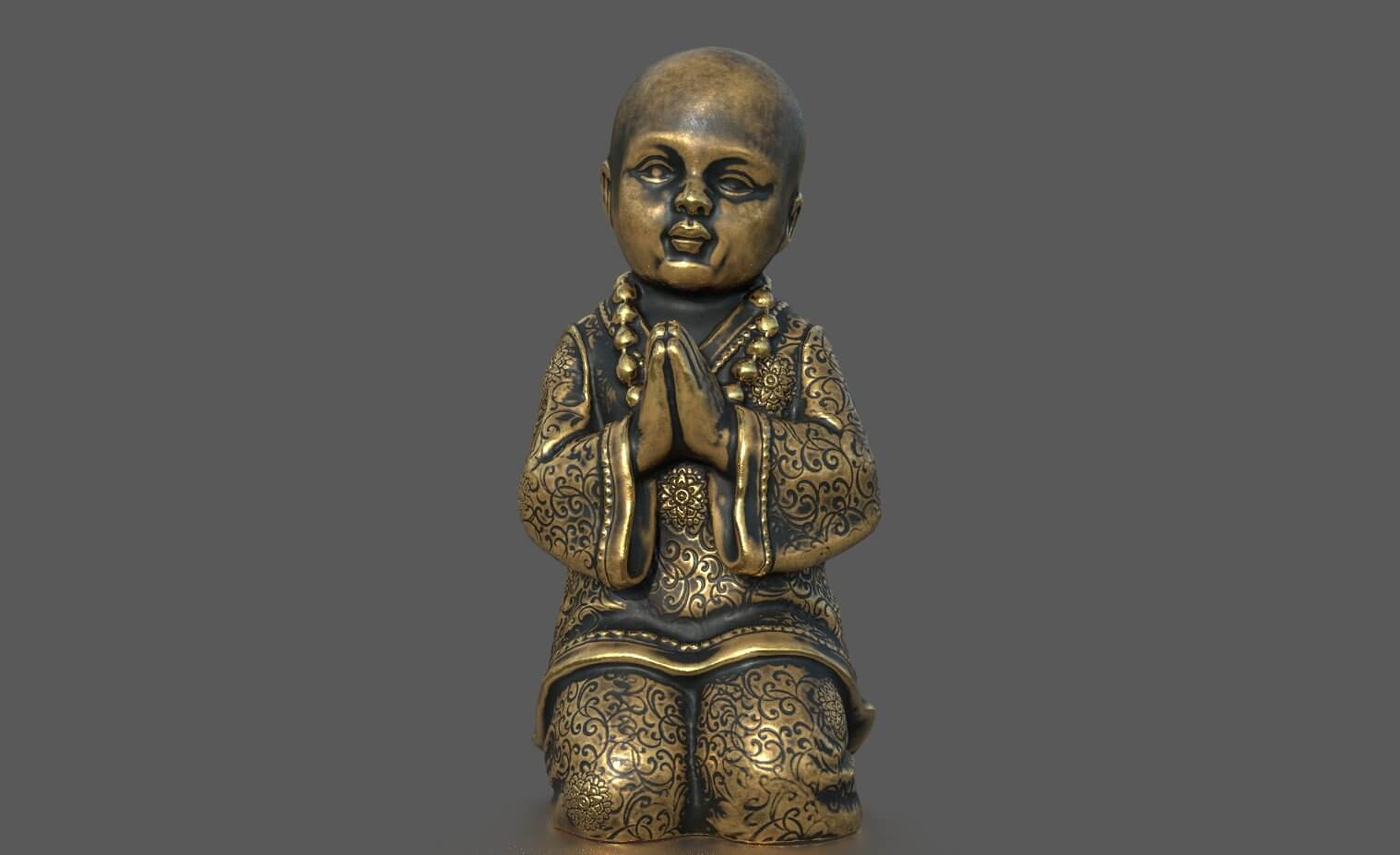 Child Buddha Statue - 3D Model by alenfsl