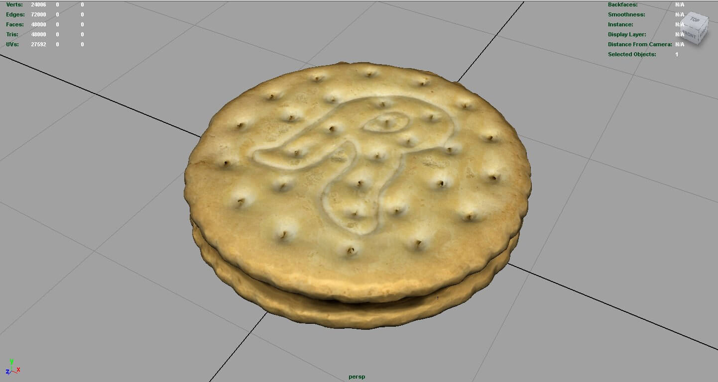 Chocolate Biscuit - 3D Model by alenfsl