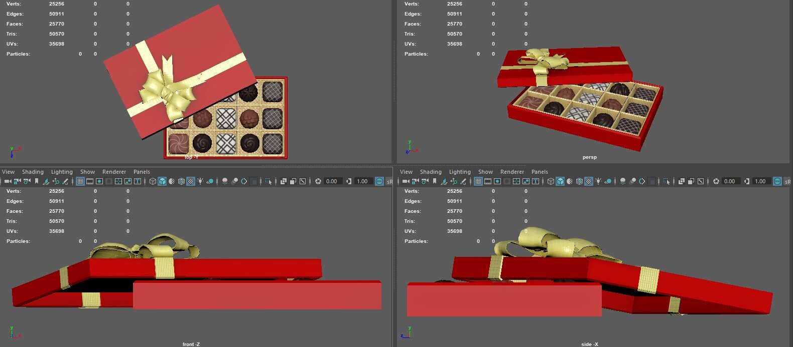Chocolate Gift Box - 3D Model by alenfsl