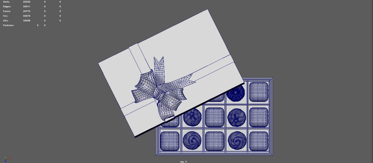 Chocolate Gift Box - 3D Model by alenfsl