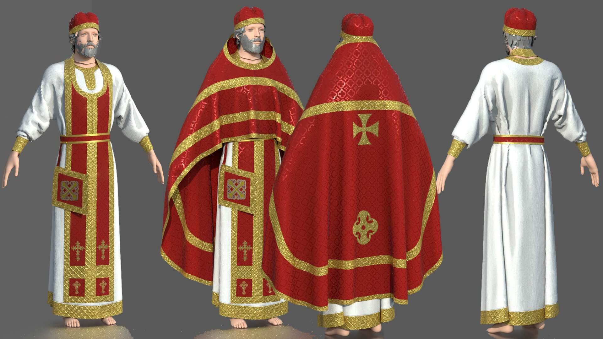 Church Priest Clothing - 3D Model by alenfsl