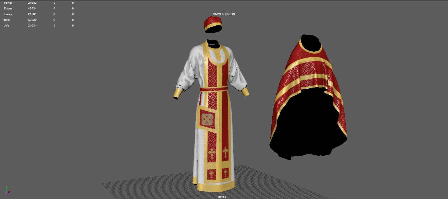 Church Priest Clothing - 3D Model by alenfsl