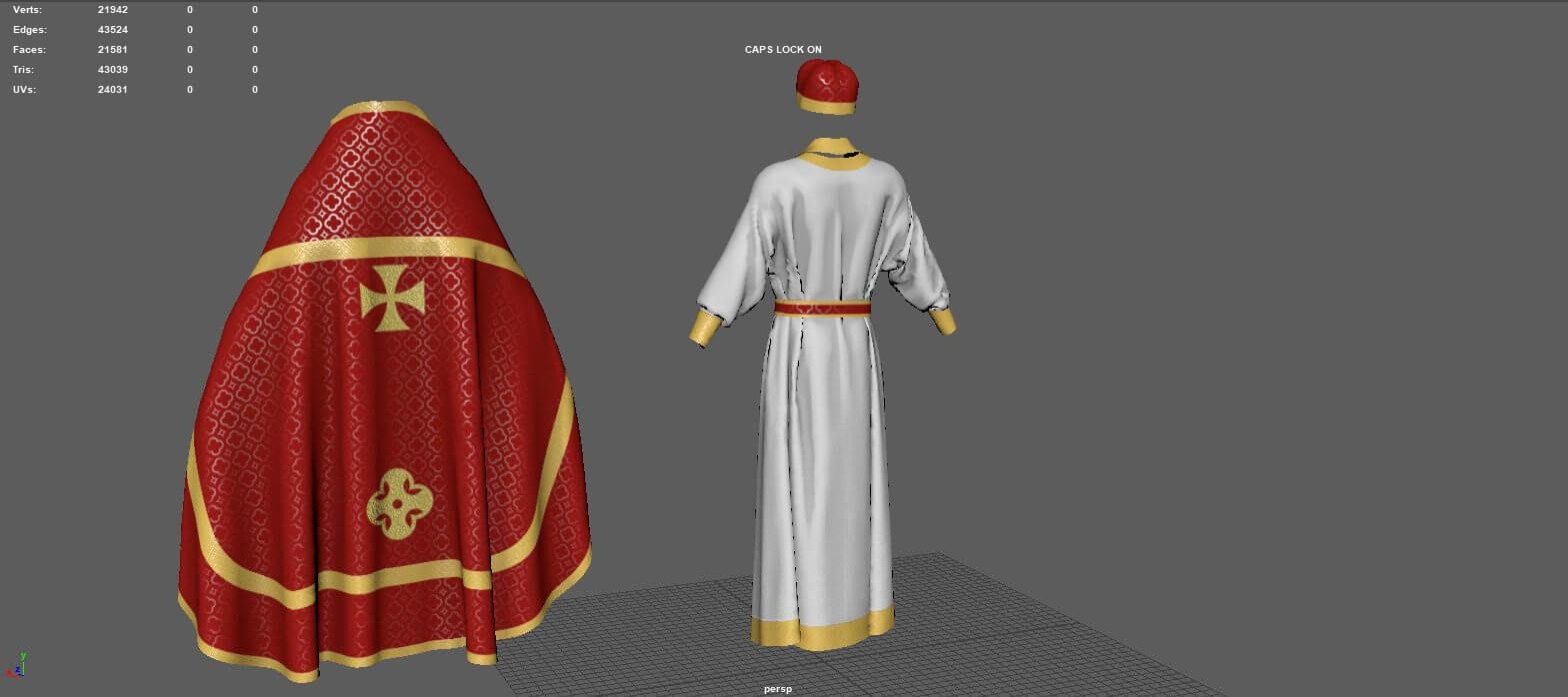 Church Priest Clothing - 3D Model by alenfsl