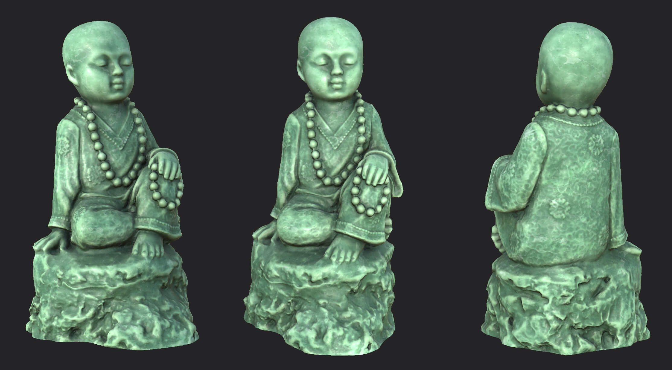 Cild Budda Statue - 3D Model by alenfsl
