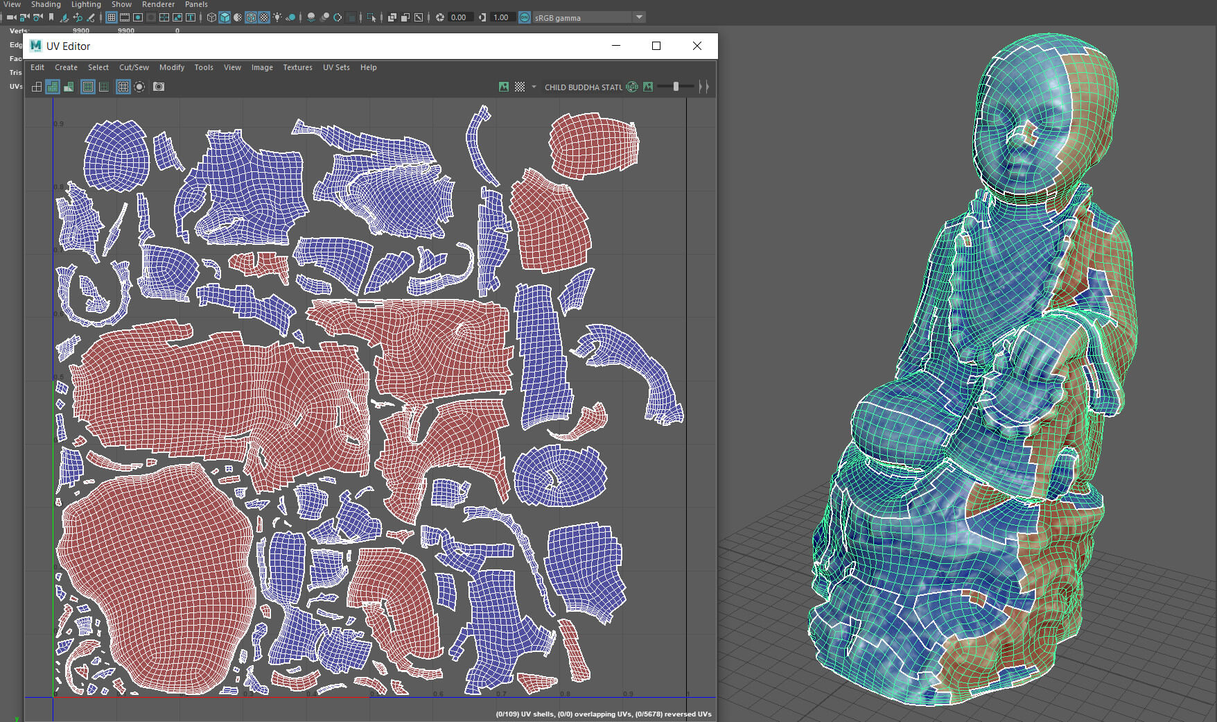 Cild Budda Statue - 3D Model by alenfsl