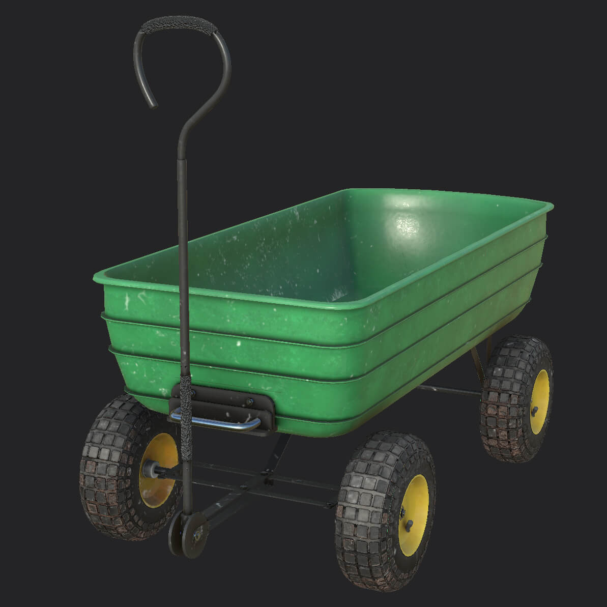 Garden Cart Gardening Tools - 3D Model by alenfsl