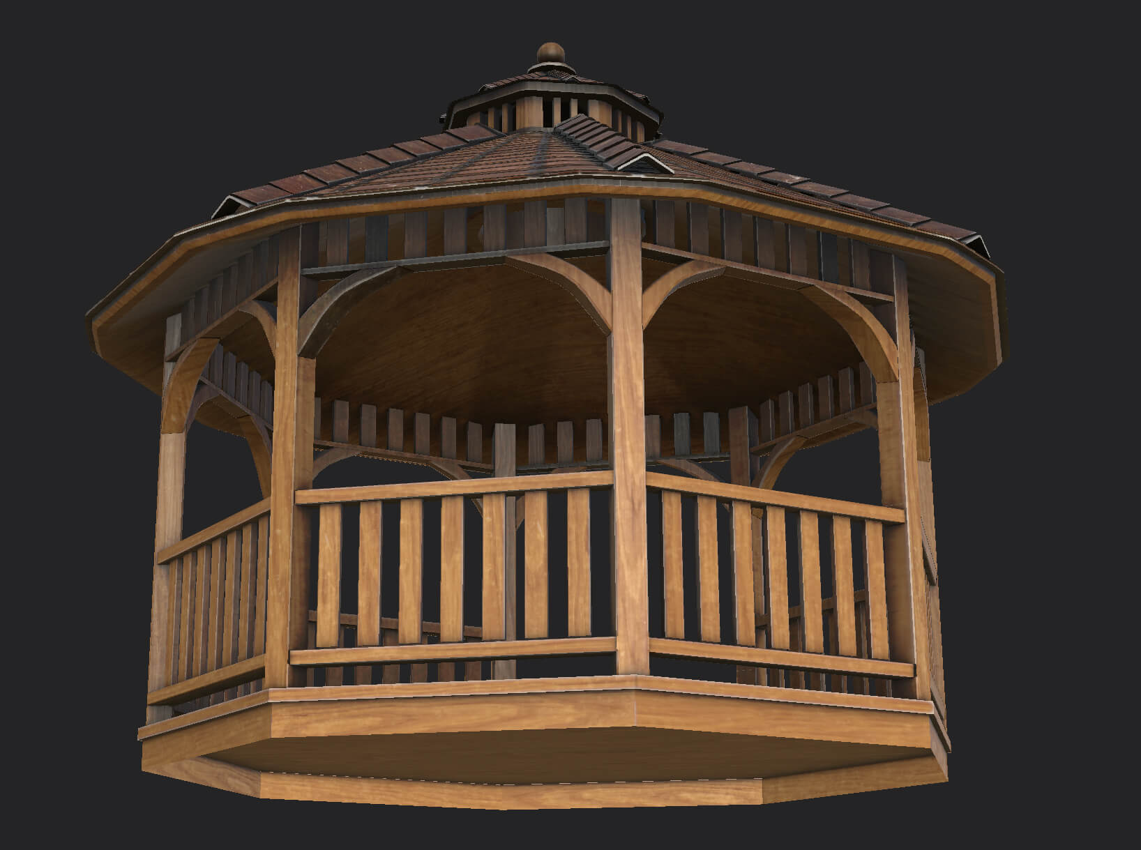 Garden Gazebo 2 - 3D Model by alenfsl