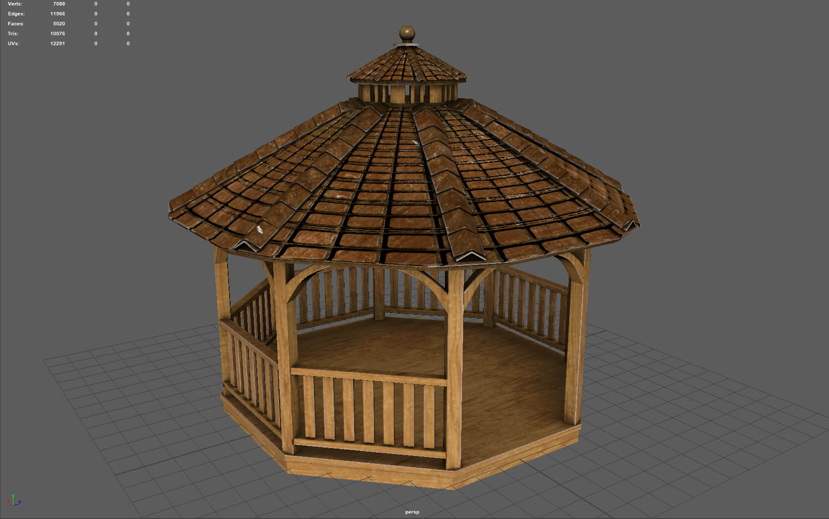 Garden Gazebo 2 - 3D Model by alenfsl