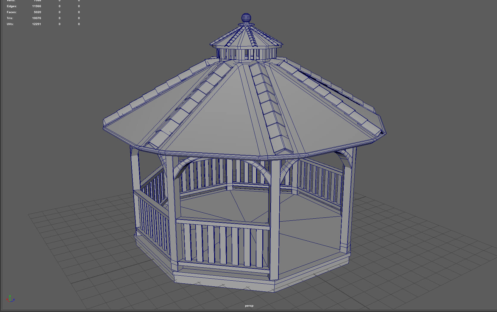 Garden Gazebo 2 - 3D Model by alenfsl