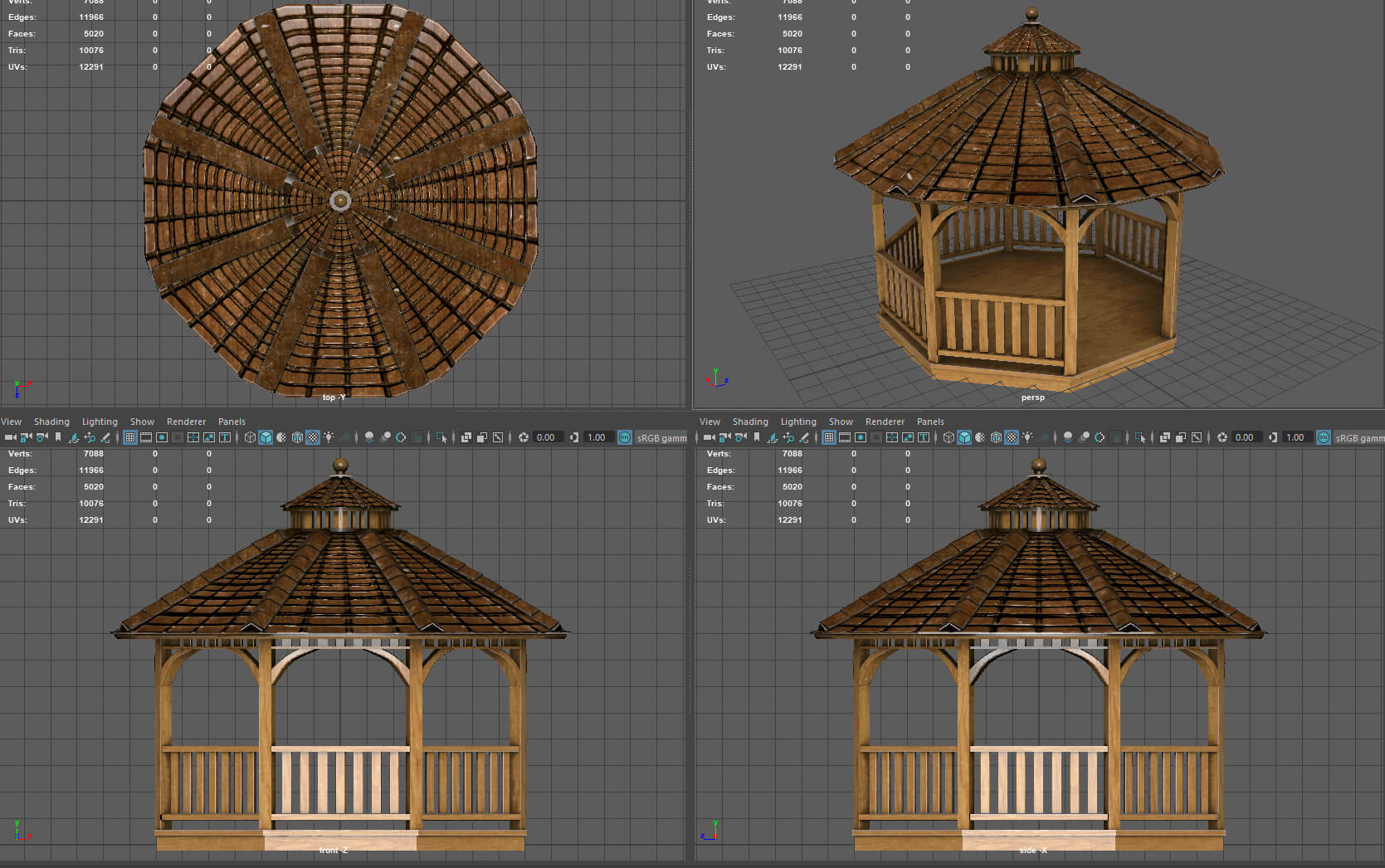 Garden Gazebo 2 - 3D Model by alenfsl