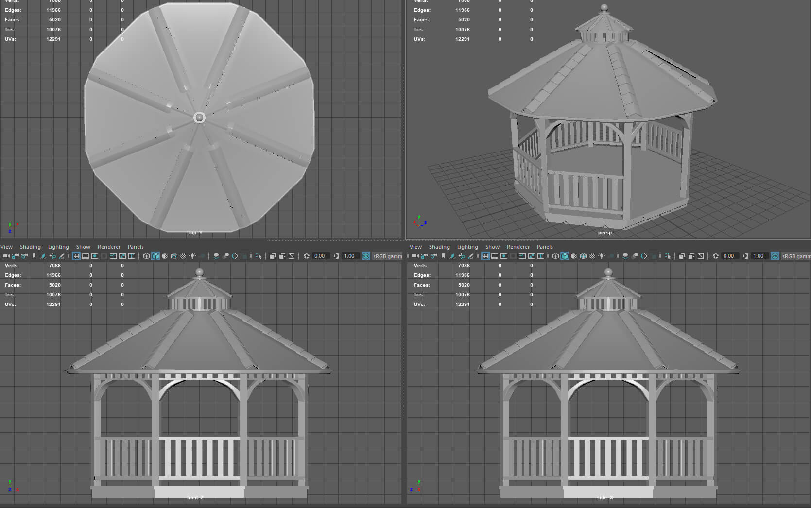 Garden Gazebo 2 - 3D Model by alenfsl