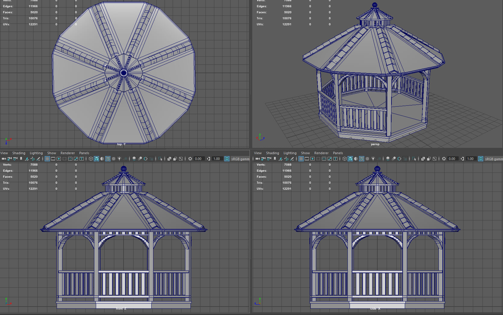 Garden Gazebo 2 - 3D Model by alenfsl