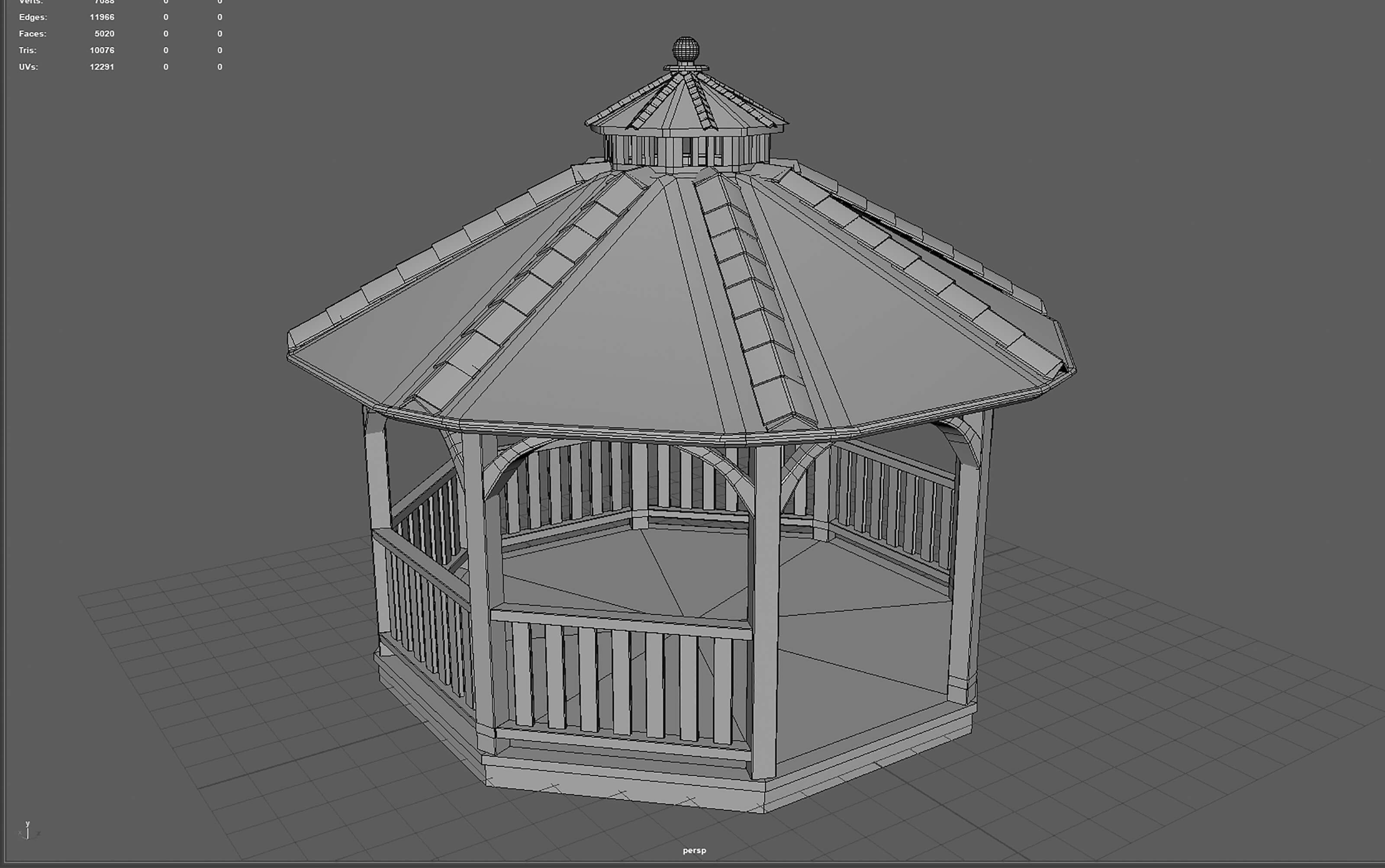 Garden Gazebo 2 - 3D Model by alenfsl