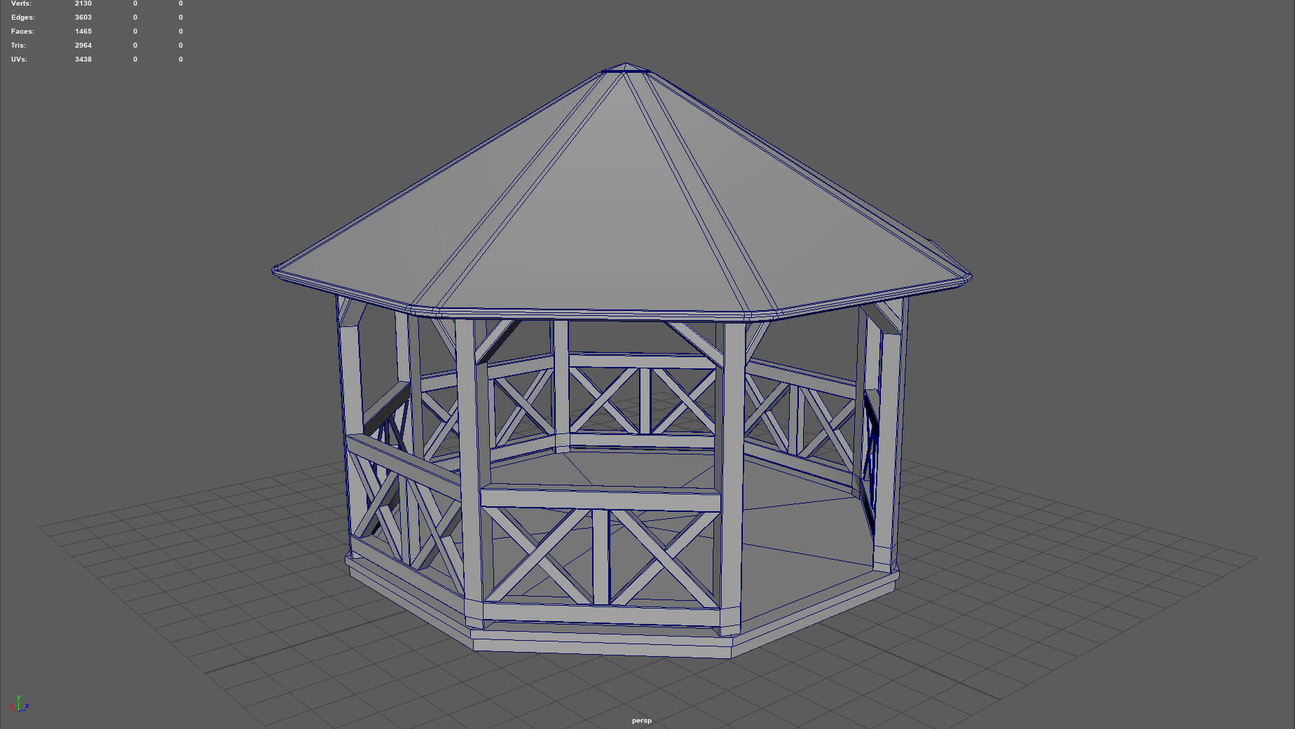 Garden Gazebo - 3D Model by alenfsl