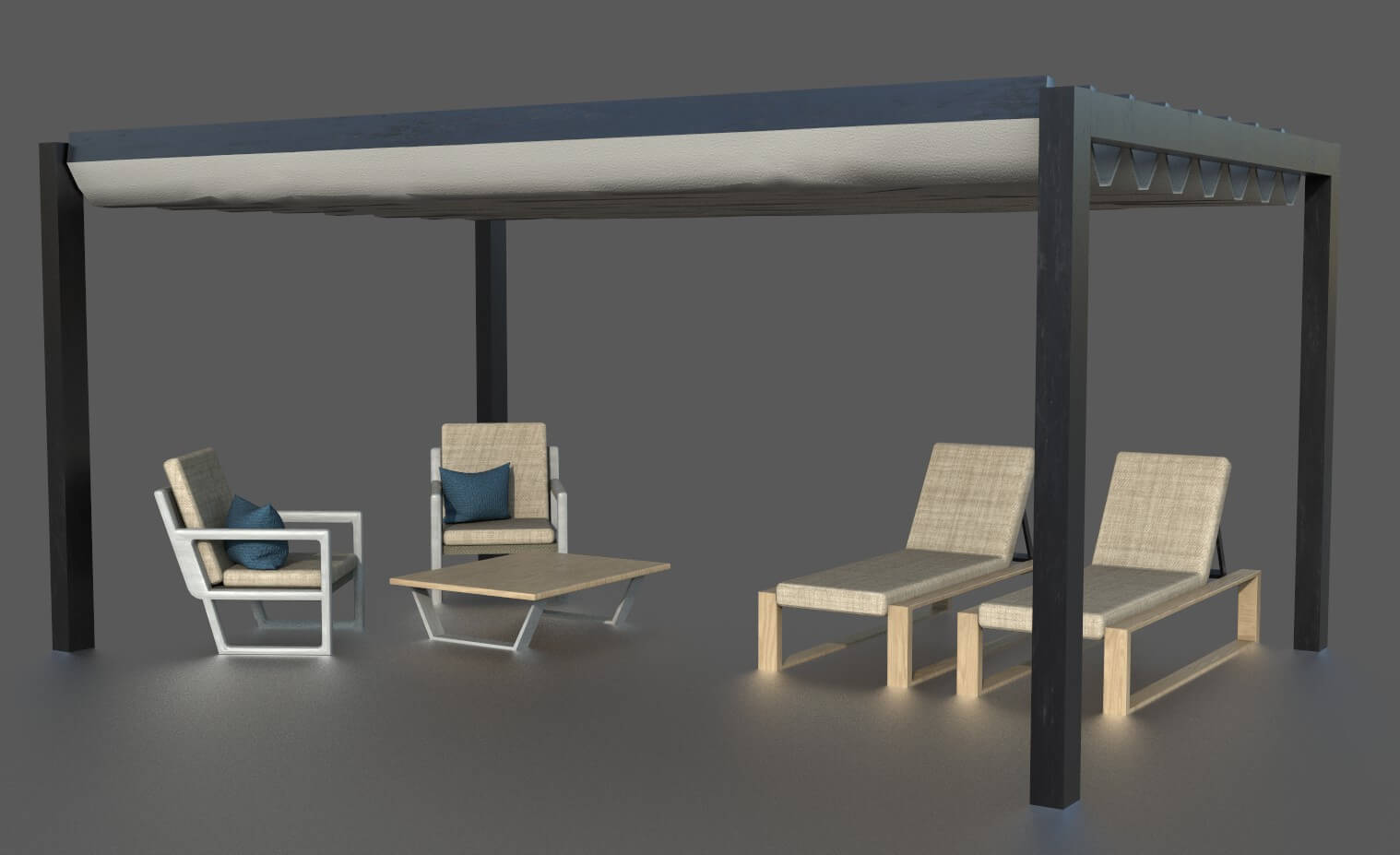 Garden Terrace - 3D Model by alenfsl