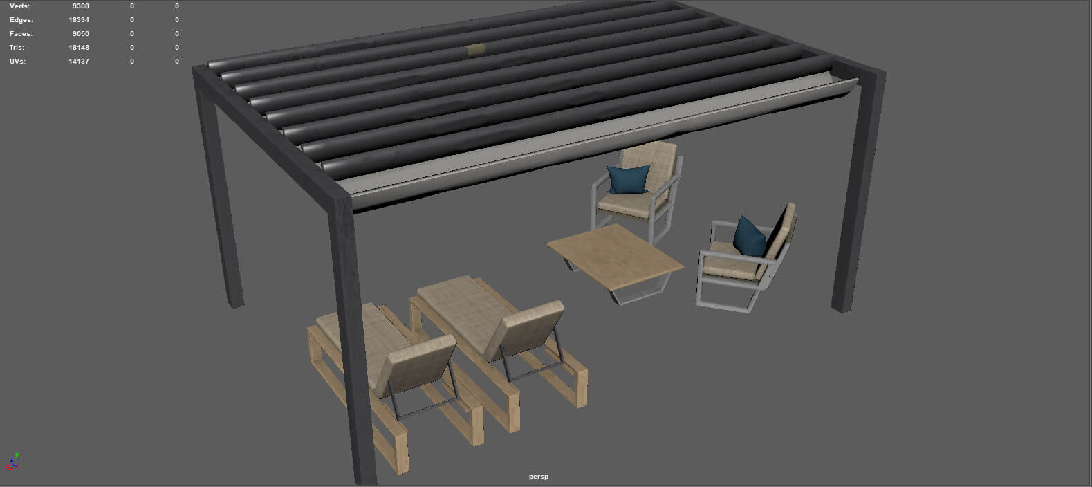 Garden Terrace - 3D Model by alenfsl