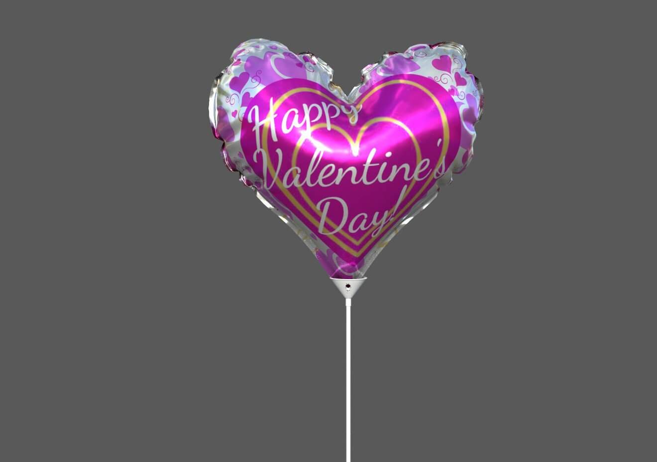 Heart Balloon - 3D Model by alenfsl