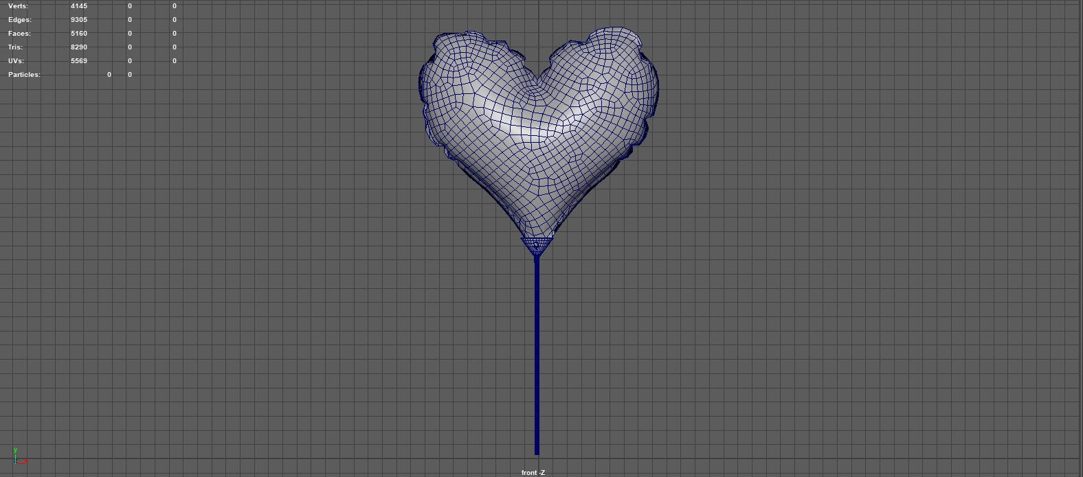Heart Balloon - 3D Model by alenfsl