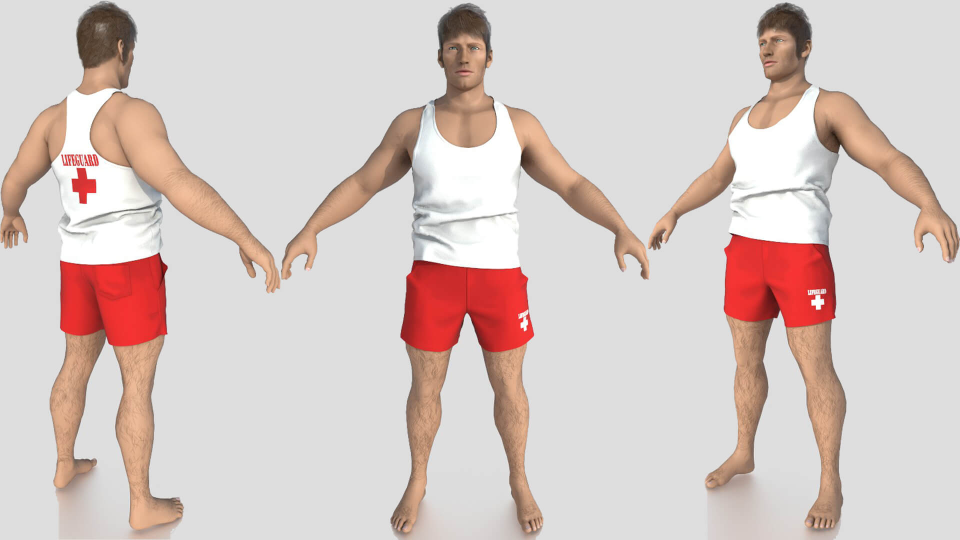 Life Guard Man - 3D Model by alenfsl