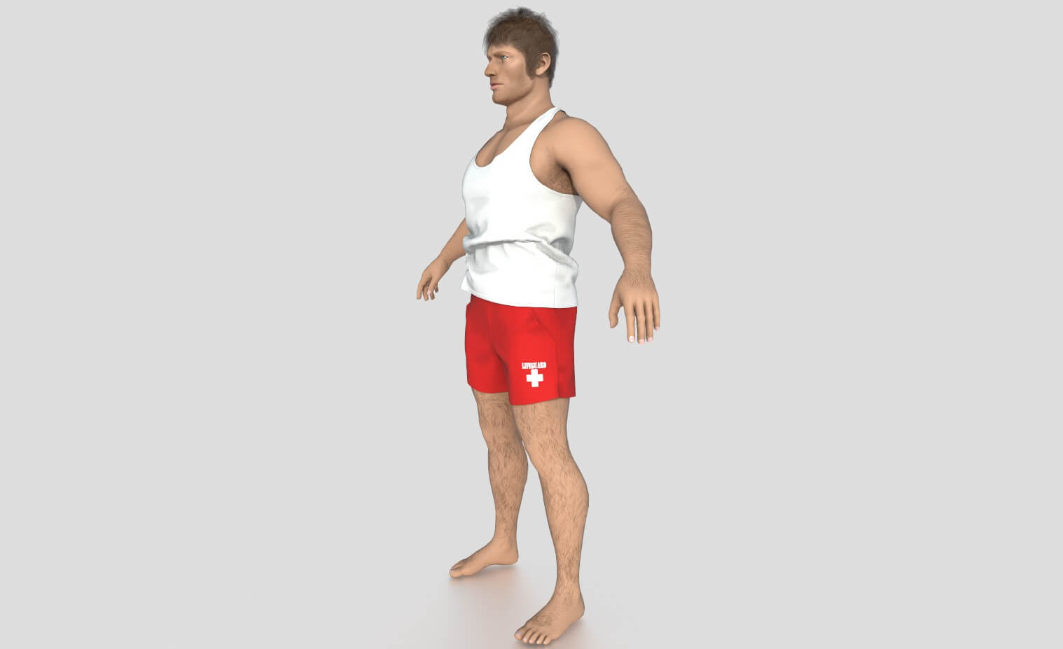 Life Guard Man - 3D Model by alenfsl