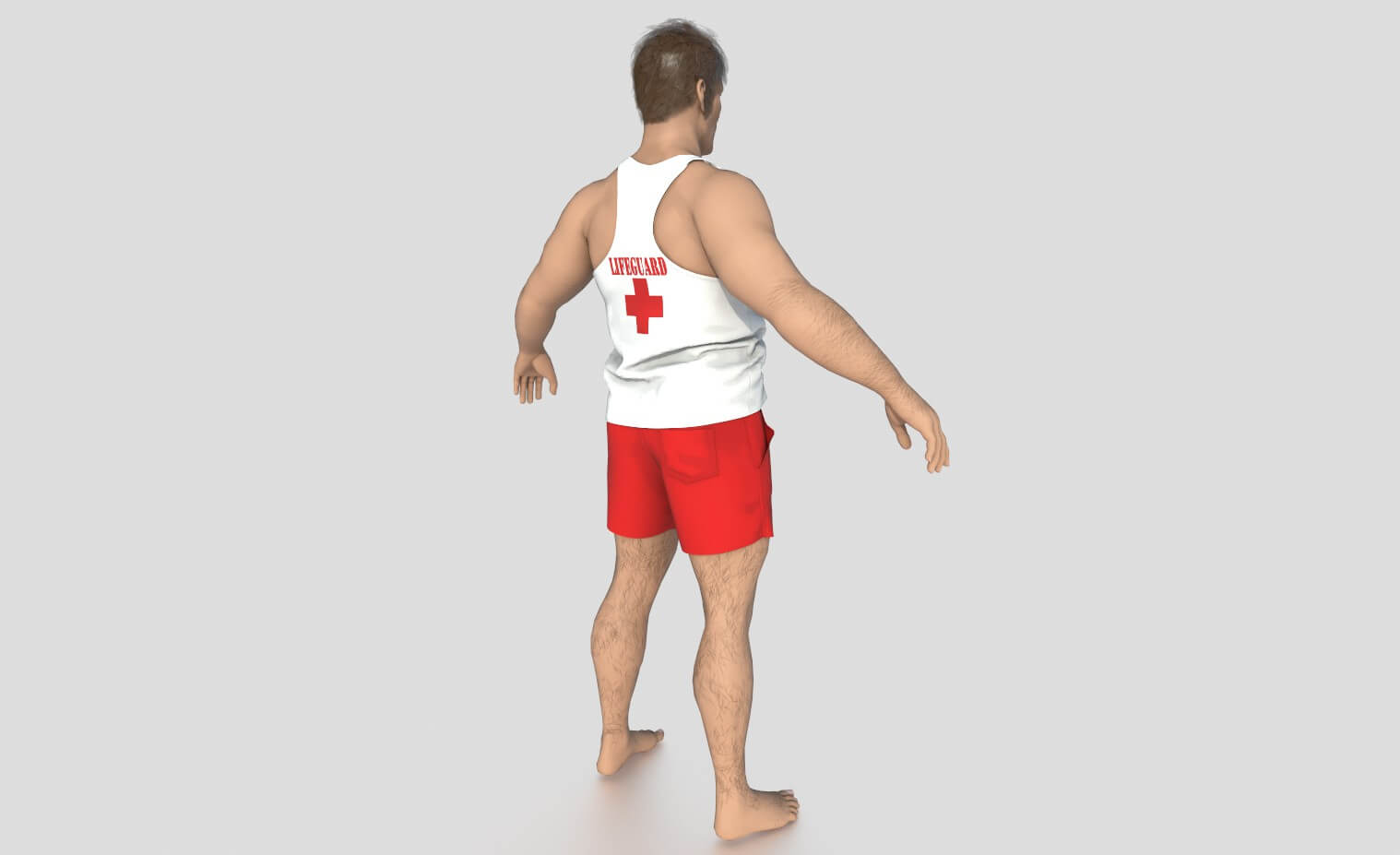 Life Guard Man - 3D Model by alenfsl