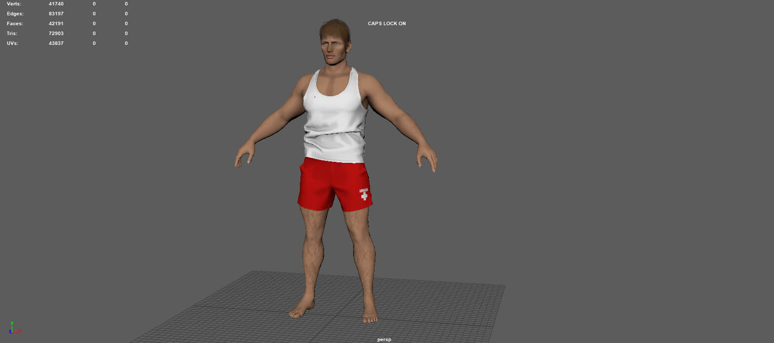 Life Guard Man - 3D Model by alenfsl