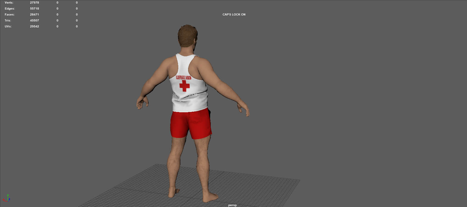 Life Guard Man - 3D Model by alenfsl