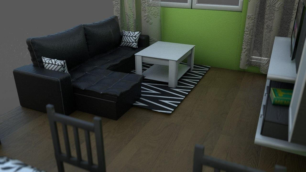 Living Room - 3D Model by alenfsl