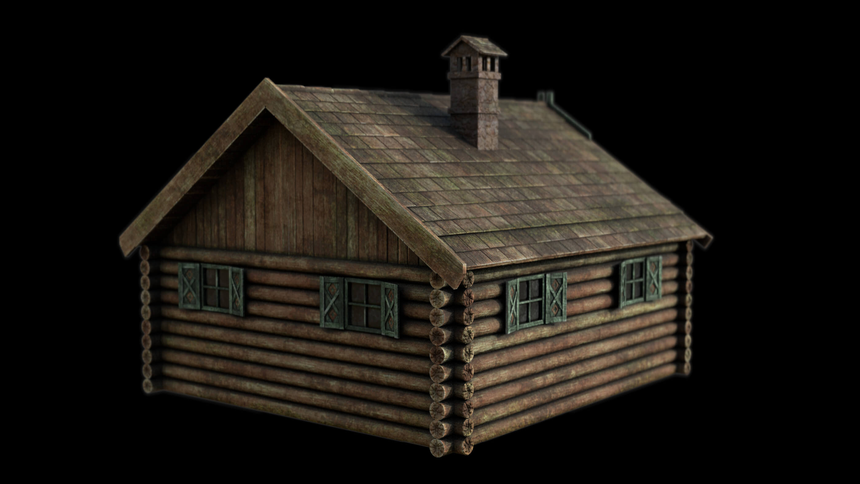 Spring Log Cabin - 3D Model by alenfsl