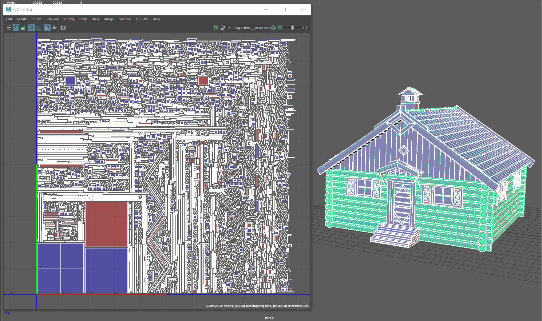 Spring Log Cabin - 3D Model by alenfsl
