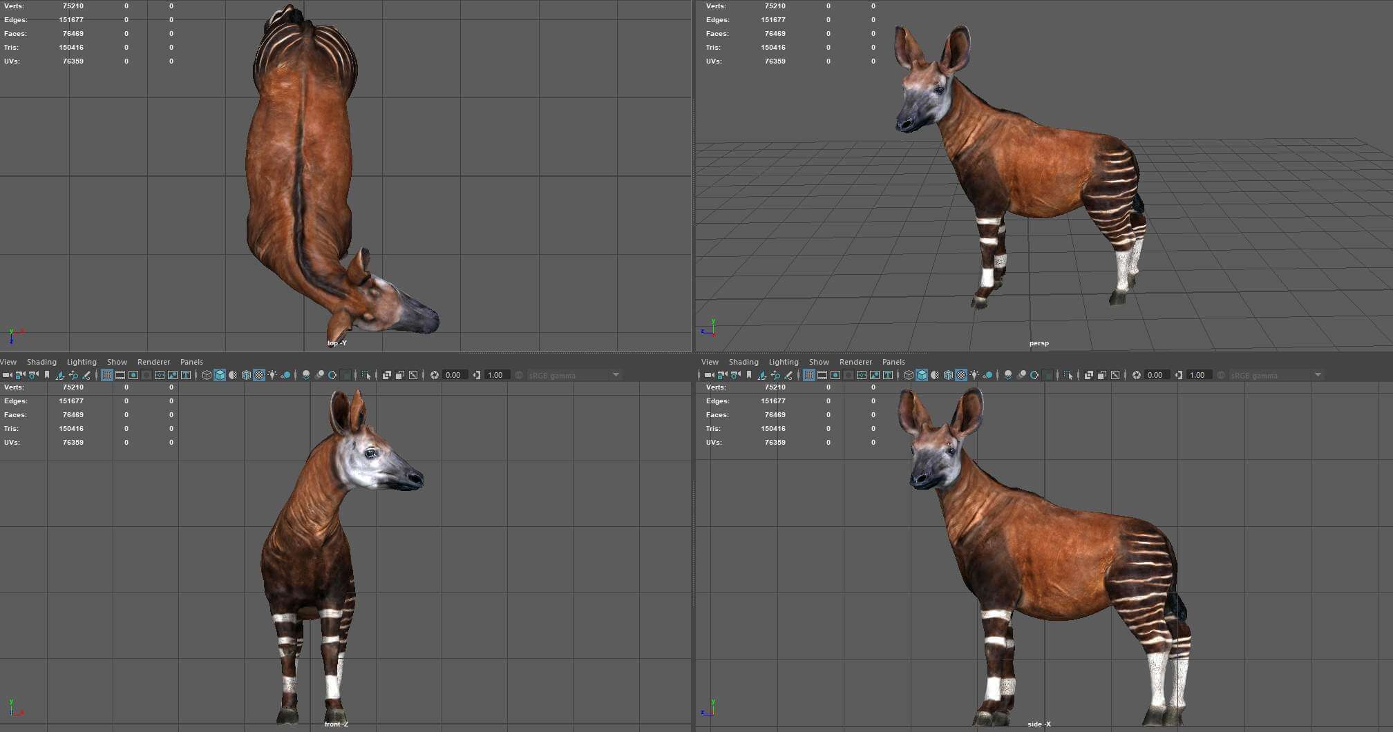 Okapi - 3D Model by alenfsl